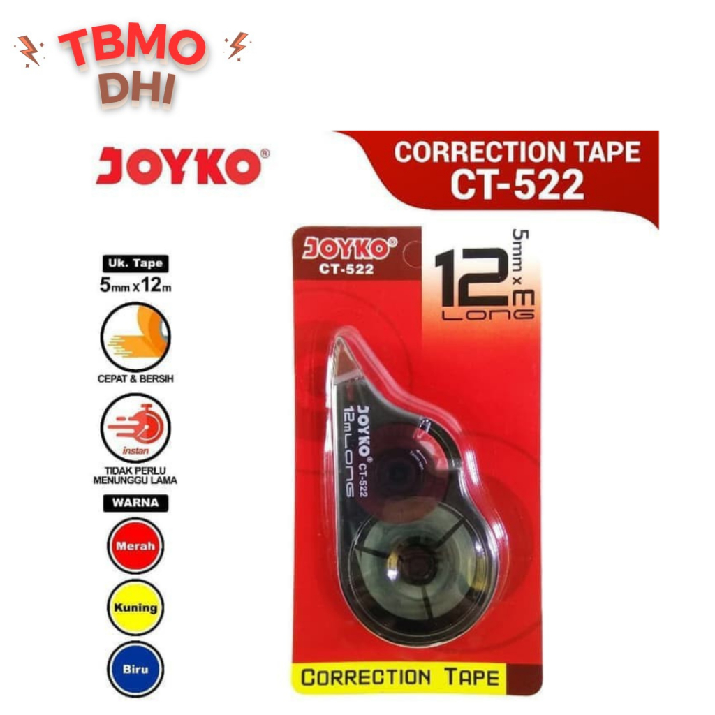 Jual TBMO Correction Tape Joyko Pita Koreksi Joyko CT-522 / TIP-EX ...