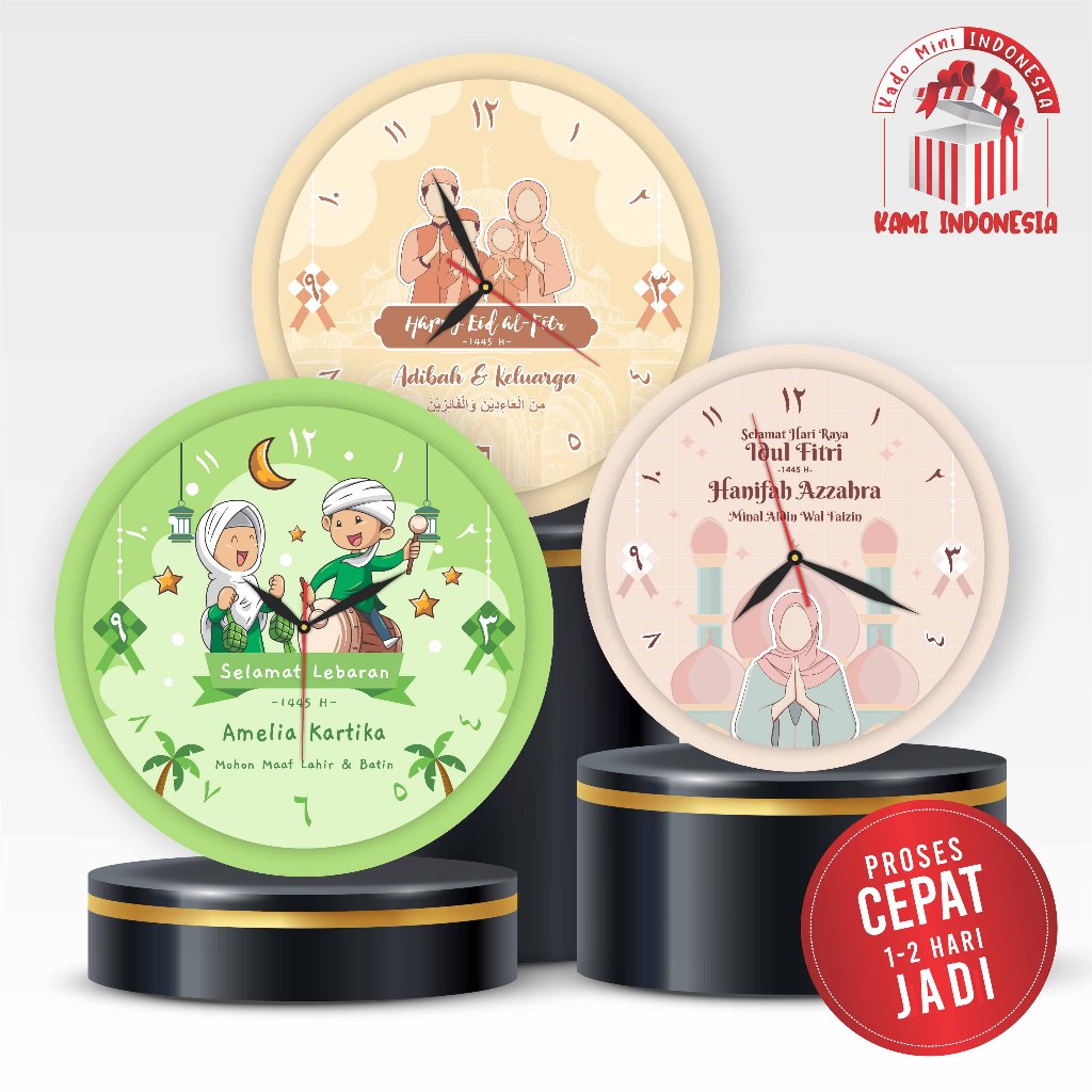 Jual JAM DUDUK CUSTOM HADIAH LEBARAN SOUVENIR HARI RAYA IDUL FITRI ...