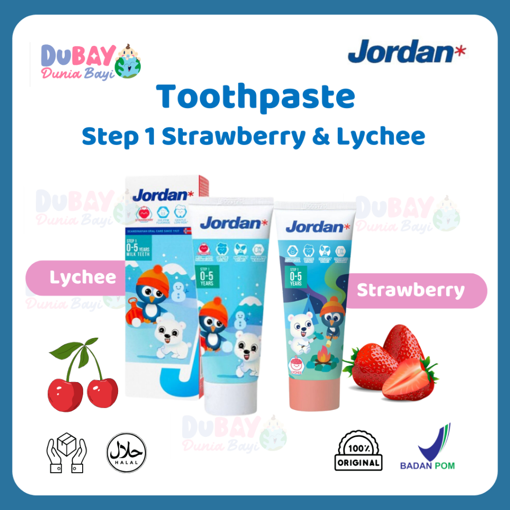 Jual Jordan Milk Teeth Oral Care Kids Toothpaste Step 1 for Usia 0-5 ...