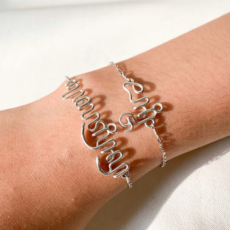 Jual HENJU BY GRACY | Aksara Jawa Bracelet | Silver Name Bracelet ...