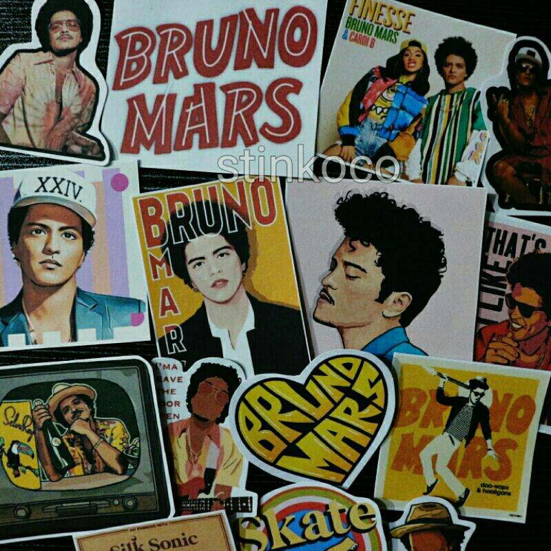 Jual [15PCS] STICKER BRUNO MARS ISI 15 STICKER | Shopee Indonesia
