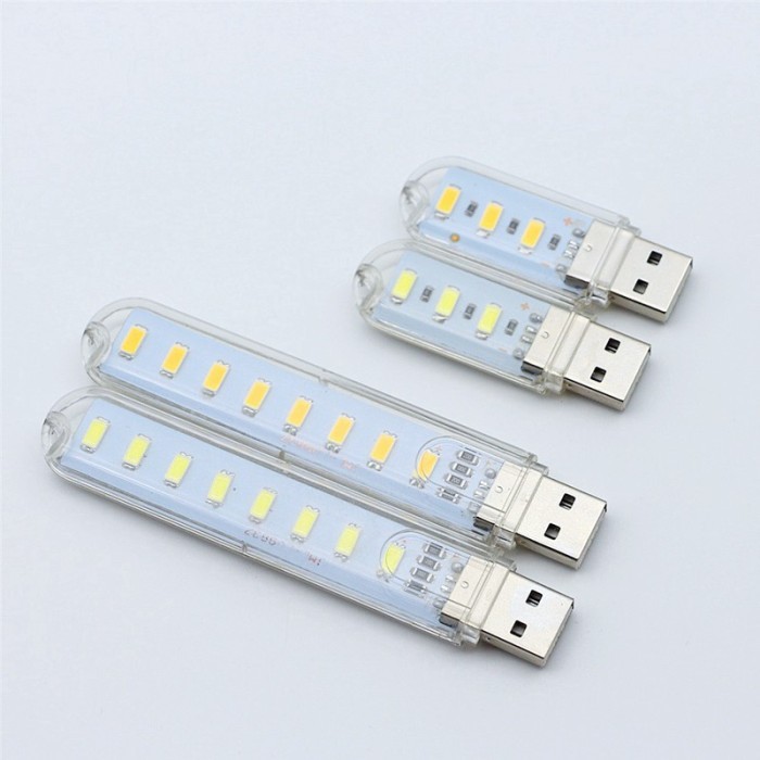 Jual Lampu USB Mini LED Stick 8 LED Strip Lampu Baca Emergency Lamp ...