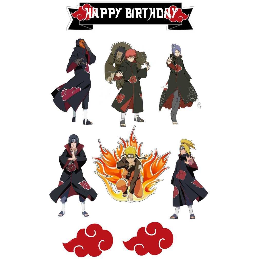Jual HIASAN KUE AKATSUKI TOPPER CAKE ULANG TAHUN | Shopee Indonesia
