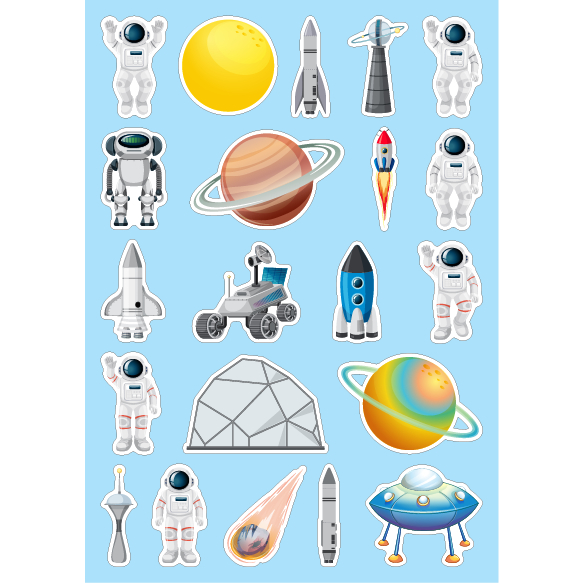 Jual Sticker Solar System Sticker Sheet Sticker Unik Sticker Tempel ...