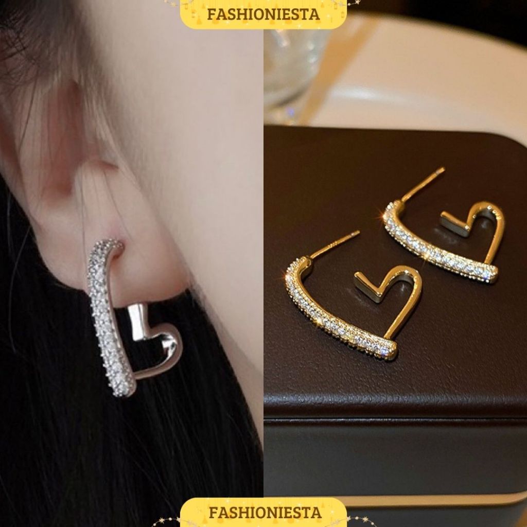 Jual Anting-Anting Bentuk Love Berkristal S925 Anti Karat Aksesoris ...