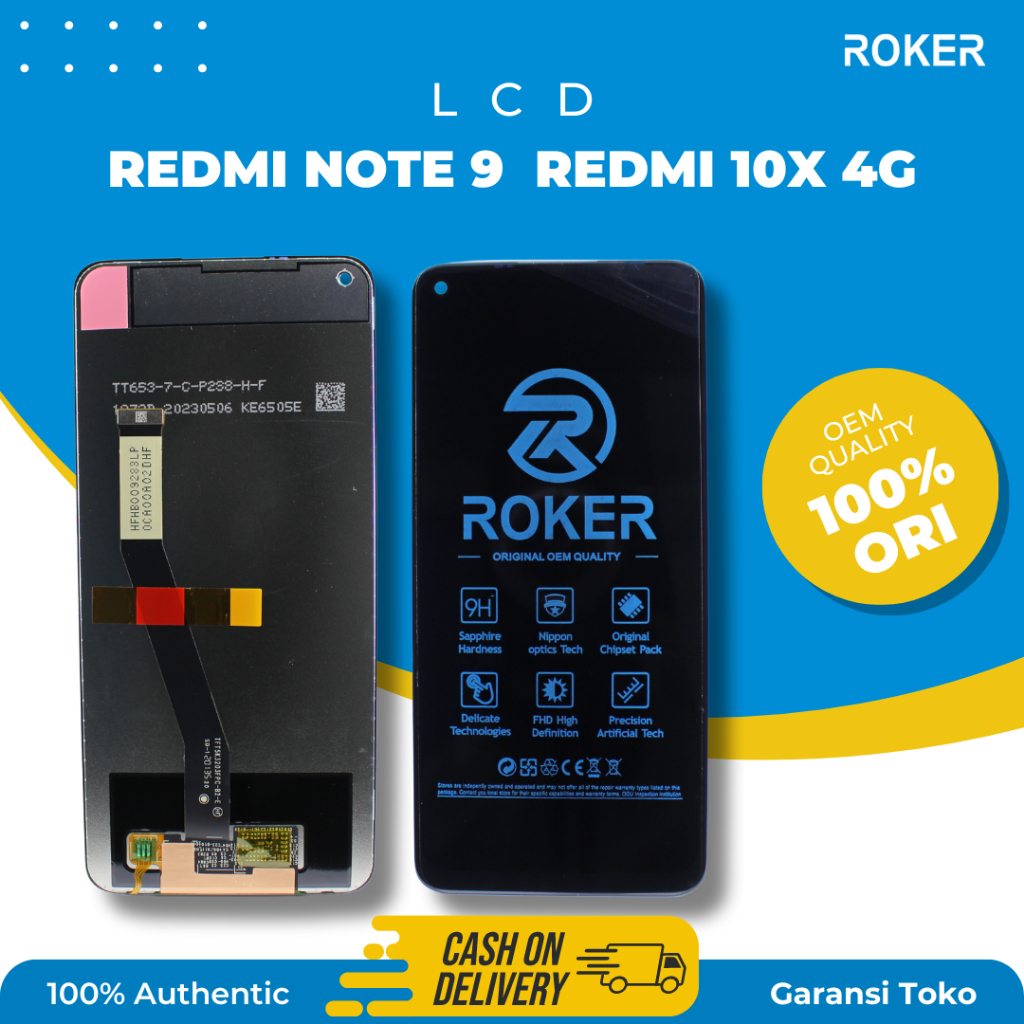 Jual ROKER LCD TOUCHSCREEN XIAOMI REDMI NOTE 9 - REDMI 10X 4G LCD TS FULLSET ORIGINAL BY ROKER ...