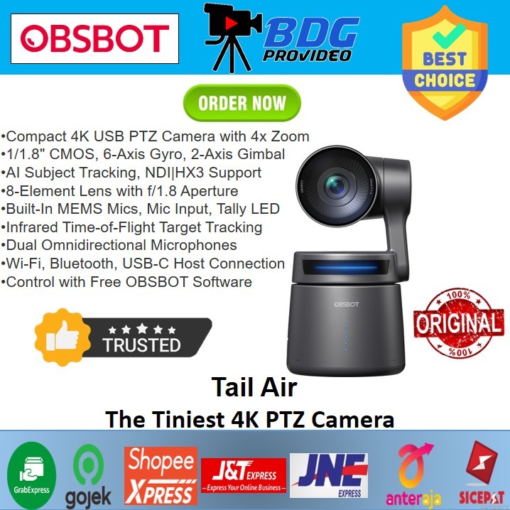 Jual OBSBOT OSB-2108-CW / Webcam Osbot Tail Air AI-Powered PTZ ...
