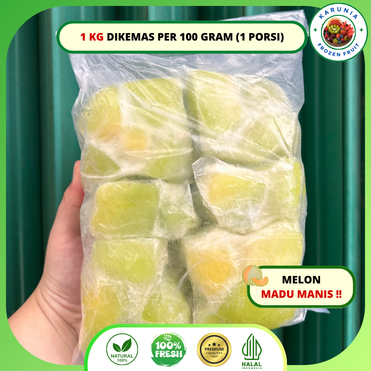 Jual BUAH MELON BEKU/ MELON FROZEN 100 gr x 10 PACK/MELON 500 gr x 2 ...