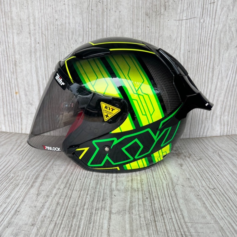 Jual HELM KYT DJ MARU MOTIF 14 RED FLUO\KYT HALF FACE / #14 GREEN FLOU ...