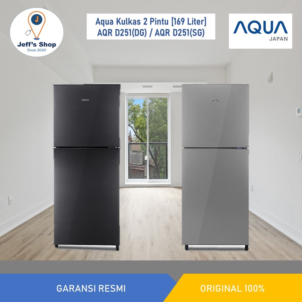 Jual Aqua Kulkas 2 Pintu [169 Liter] AQR D251 (DG) / AQR D251 (SG) | Shopee Indonesia
