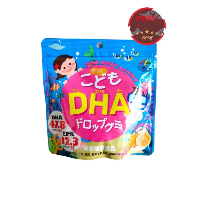Jual Unimat Riken Children DHA Drop Gummy Orange Flavour - Original ...