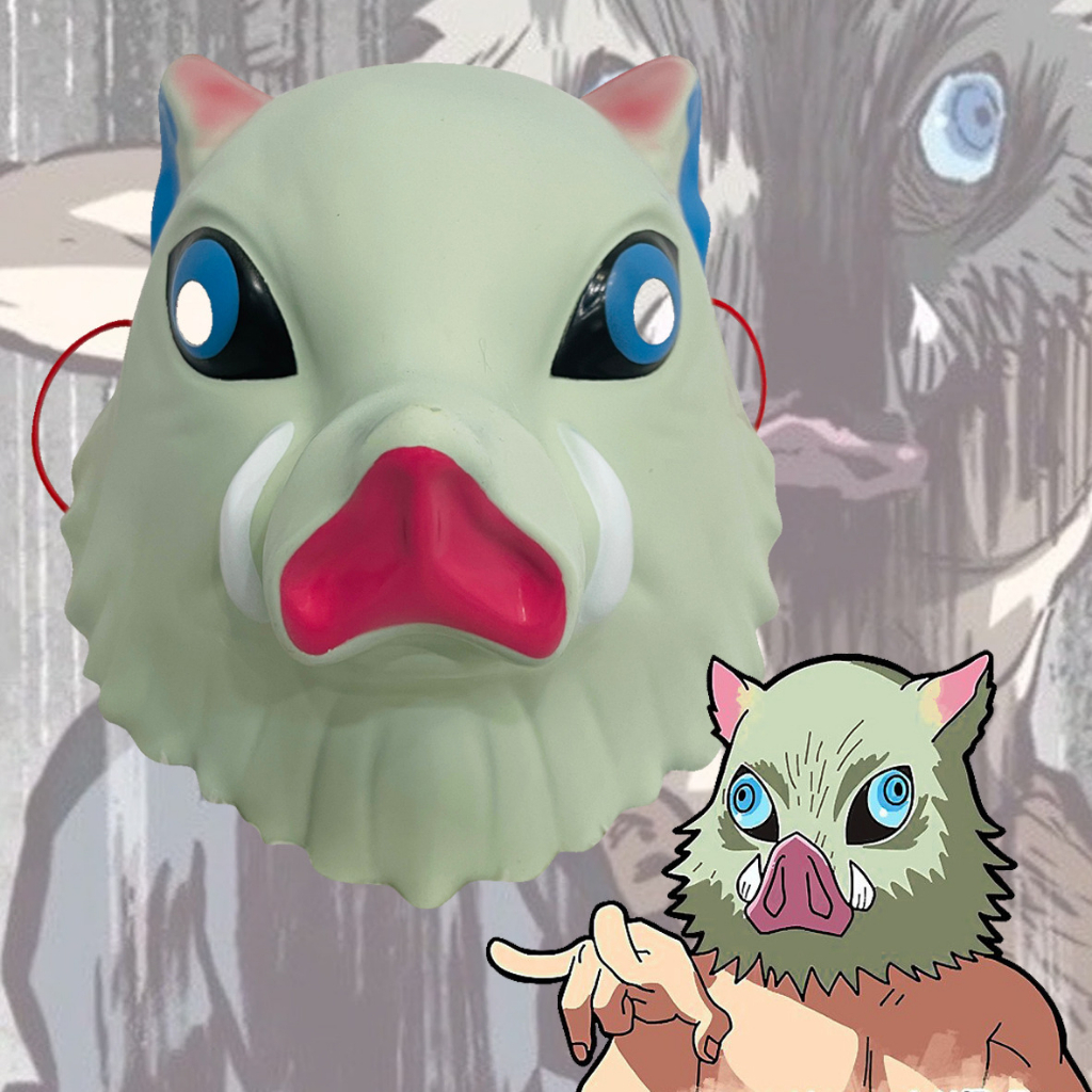 Jual Topeng Inosuke Hashibira Cosplay Anime Manga Kimetsu No Yaiba ...