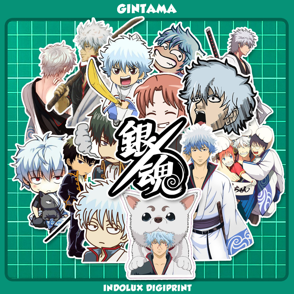 Jual Stiker Gintama 27 Pcs Stiker Anime Gintoki Sakata Untuk HP Laptop ...