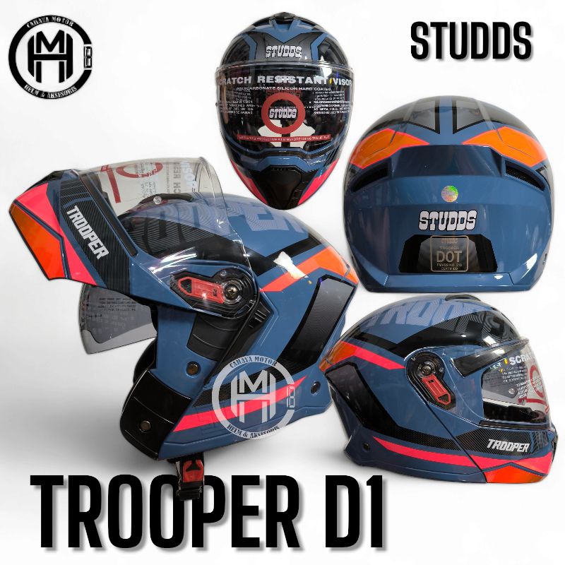 Jual HELM STUDDS MODULAR ORIGINAL|FULL FACE | Shopee Indonesia