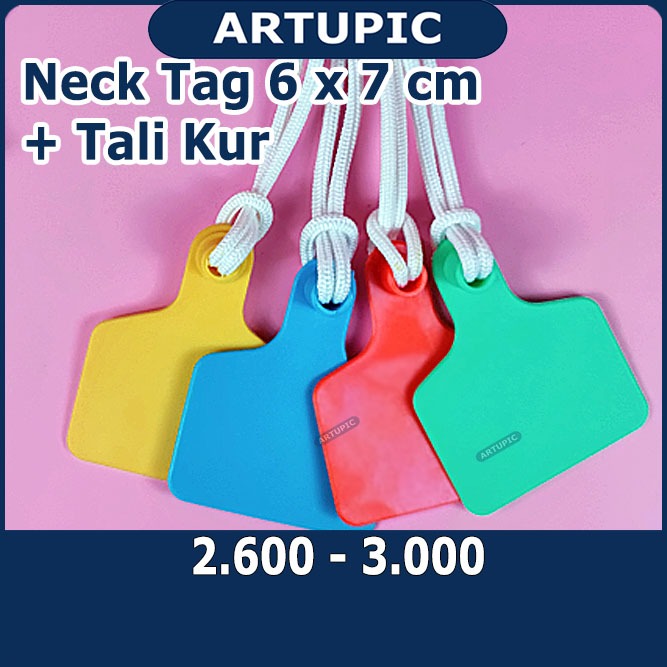 Jual NECK TAG 6x7 cm POLOS ECERAN TALI KUR Kalung Hewan Ternak Sapi ...