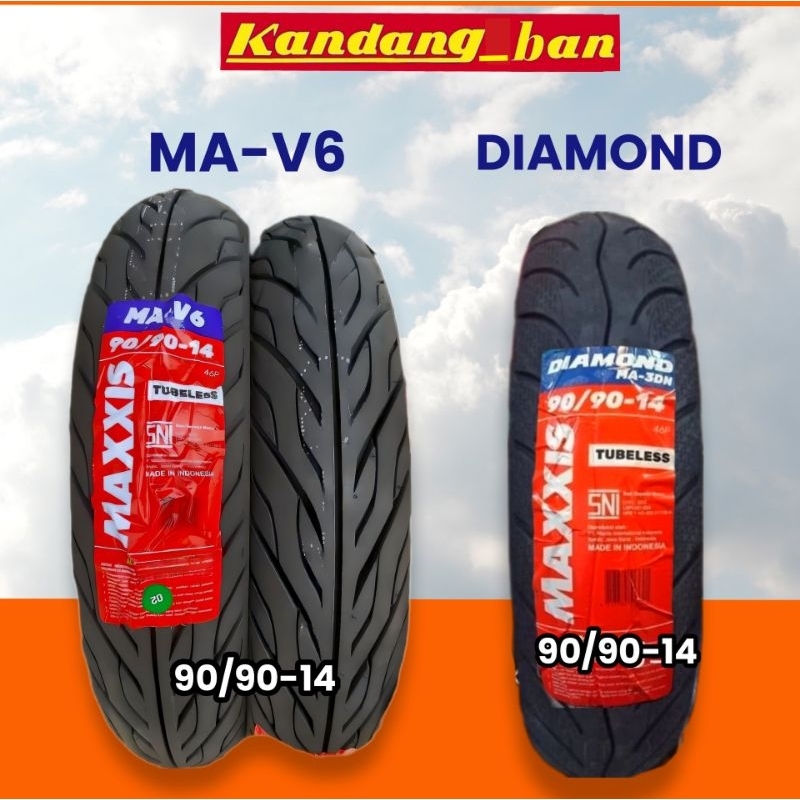 Jual Ban tubles matic MAXXIS 90/90 ring 14 pilihan (MAXXIS DIAMOND 90/ ...