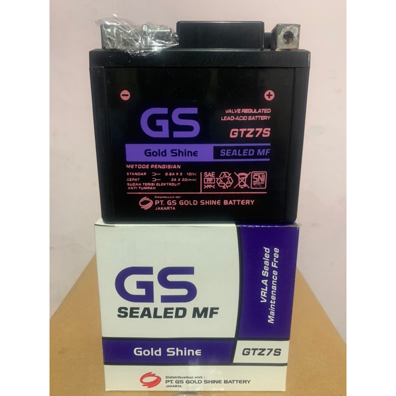 Jual Aki GS GOLD SHINE ( GTZ7S )Aki Kering GTZ7S GS Gold Shine Original | Shopee Indonesia
