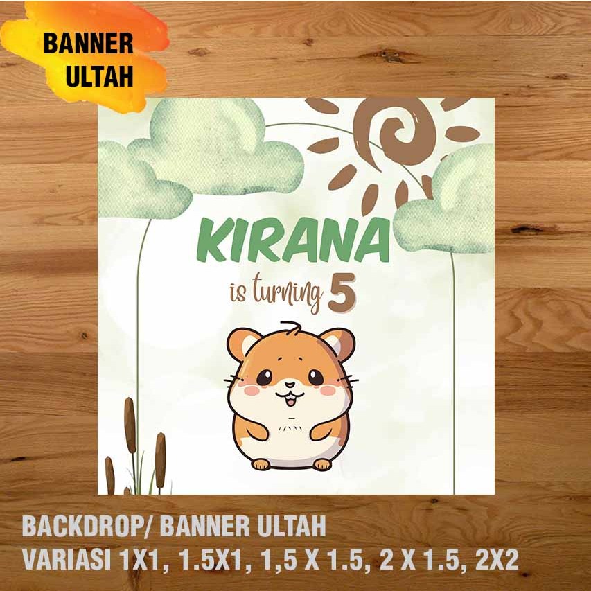 Jual HAMSTER BANNER ULTAH/ BACKDROP ULTAH/ SPANDUK ULANG TAHUN UL-TAH ...