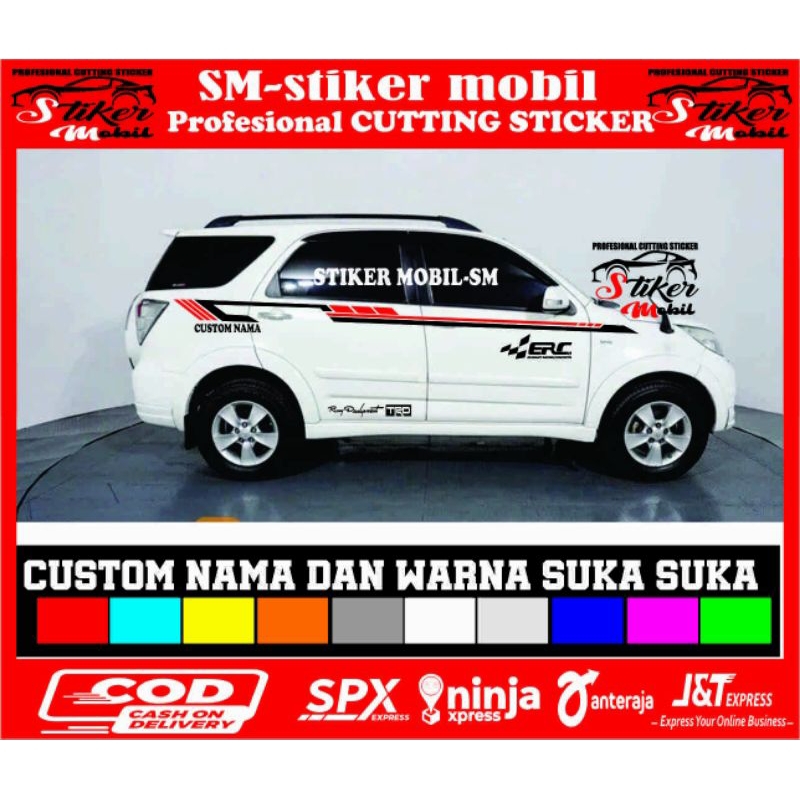 Jual stiker lis body samping mobil toyota rush terios dll stiker ...