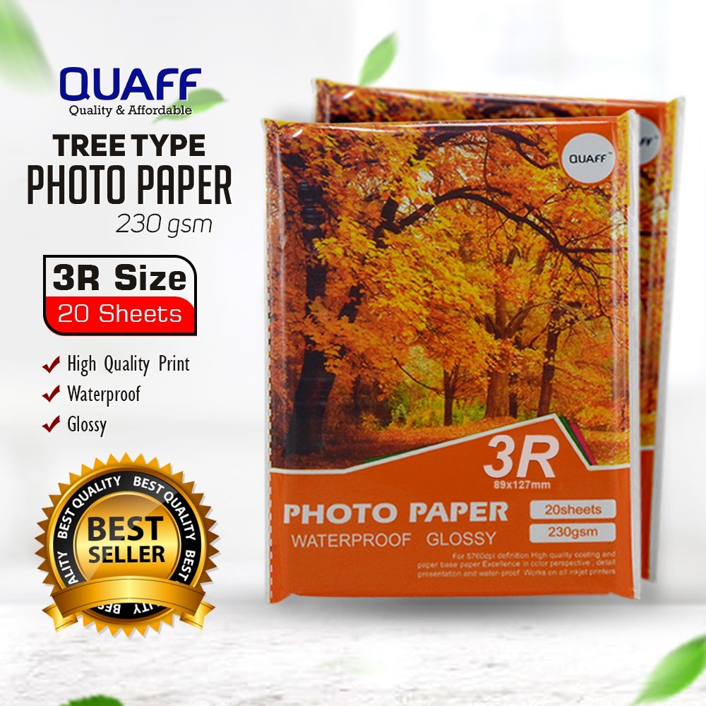 Jual QUAFF Tree Tipe Kertas Foto No Back Printing 3R 4R 5R A4 Ukuran ...