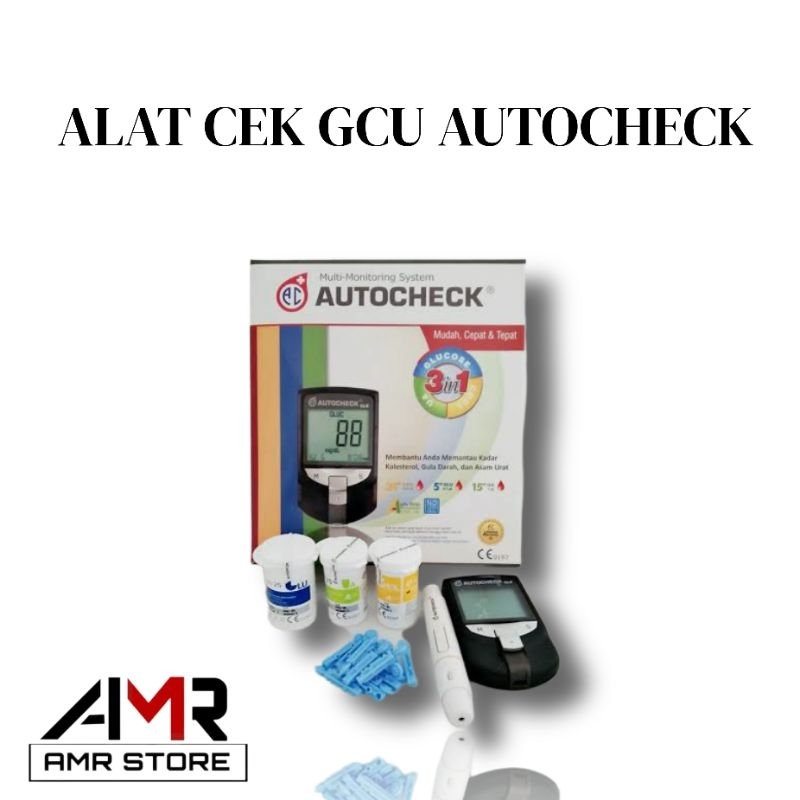 Jual Alat gcu autocheck 3 in 1/ Alat cek gula, asam urat dan kolesterol ...
