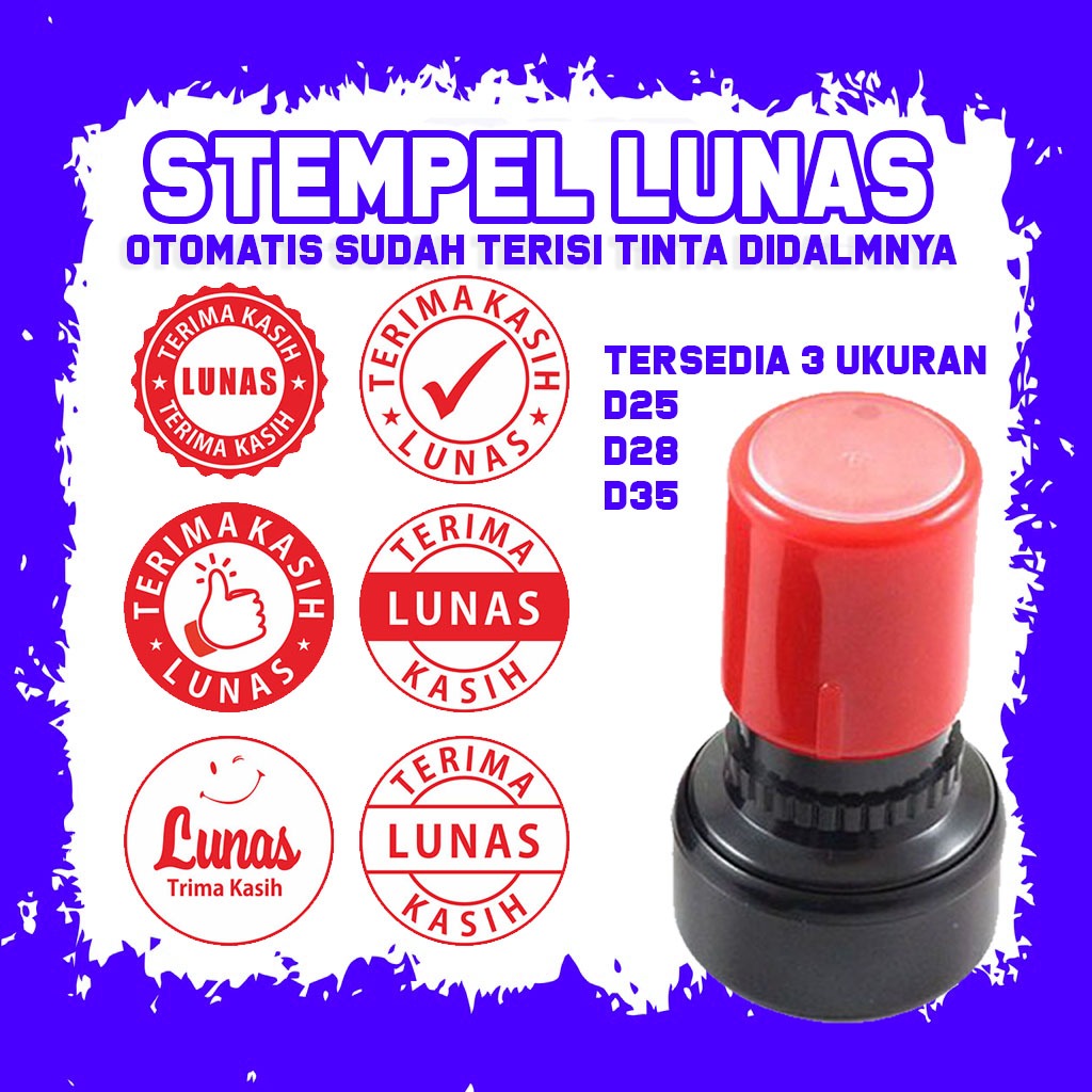 Jual Stempel Lunas / Stempel Toko / Stempel Lunas Bulat | Shopee Indonesia