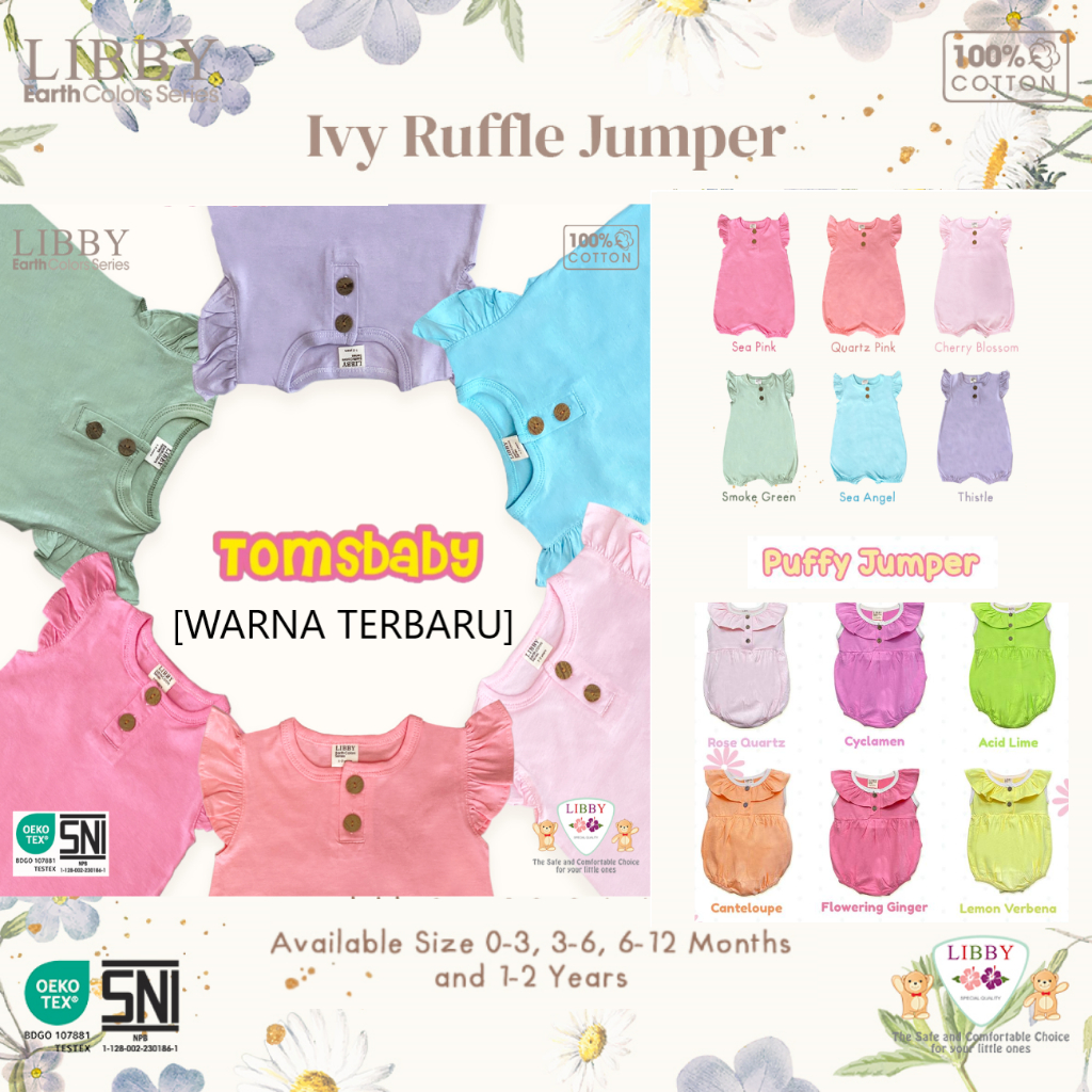 Jual [TOMS] LIBBY (1pcs) IVY ROMPER RUFFLE Jumper Polos Warna Earth ...