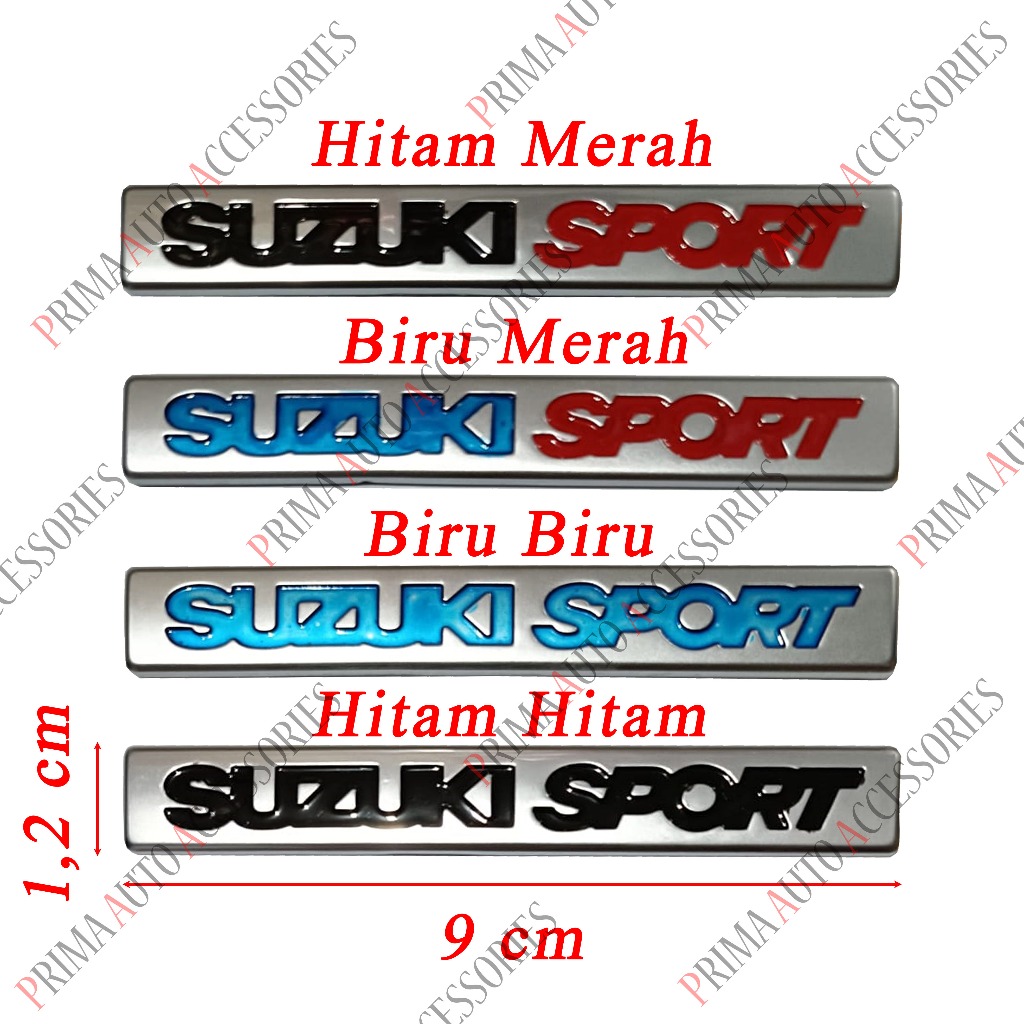 Jual Emblem Tulisan Suzuki Sport untuk spoiler 9 cm | Shopee Indonesia