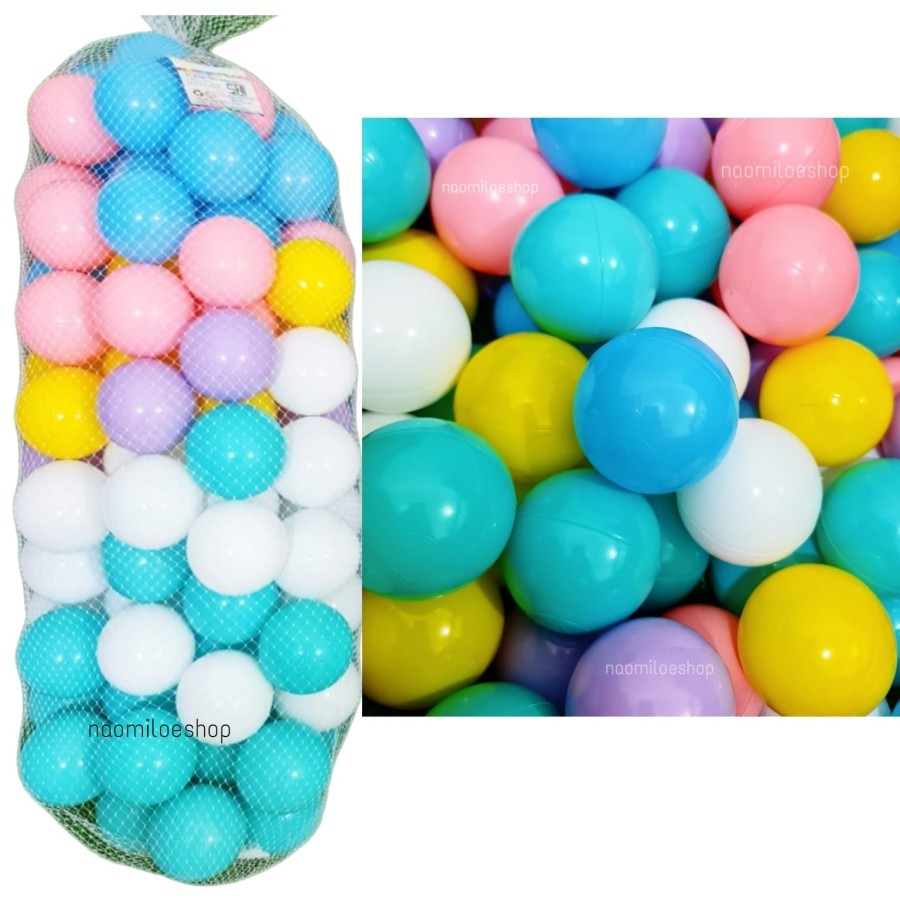 Jual 100 pc Mainan bola pastel warna warni bubble gum colour mandi bola ...
