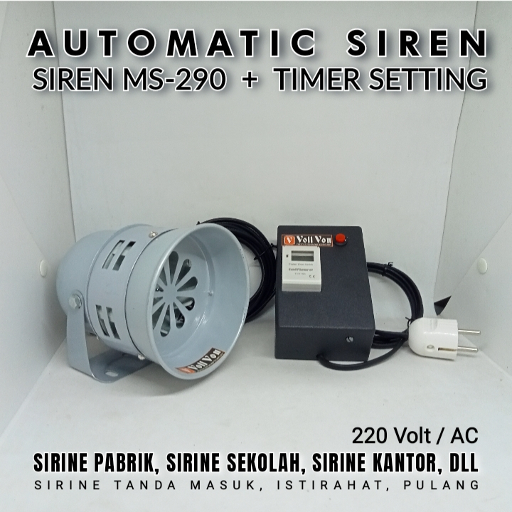 Jual MS290 sirine dengan setting timer untuk sirine sekolahan sirine pabrik dll sirine MS290 ...
