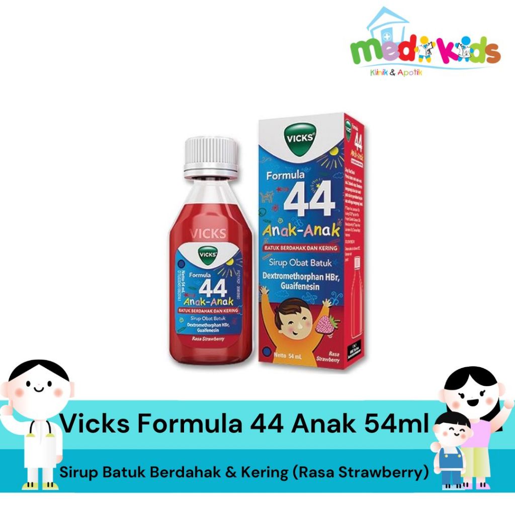 Jual Vicks Formula 44 Anak - Rasa Strawberry 54 ml | Shopee Indonesia