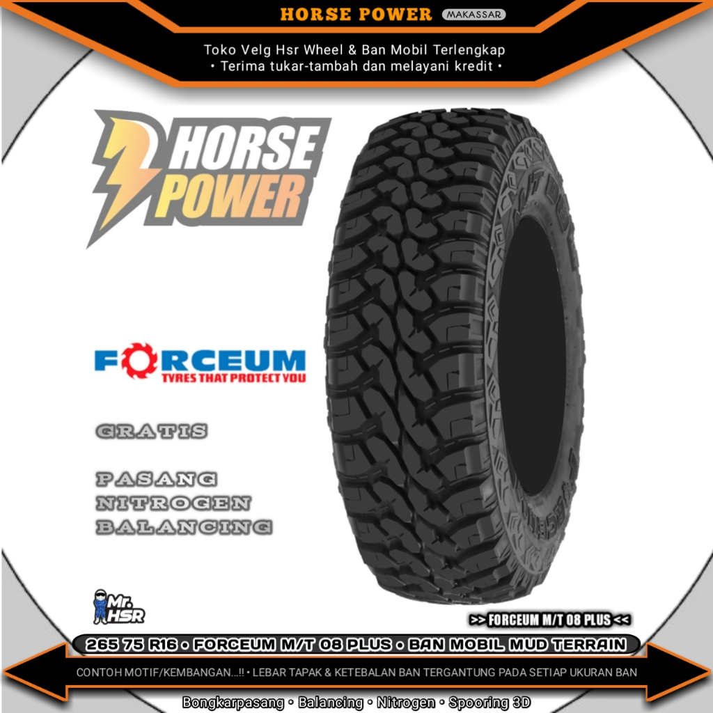Jual 265/75 R16 • Forceum M/T 08 Plus • Ban Mobil MT • Mud Terrain ...