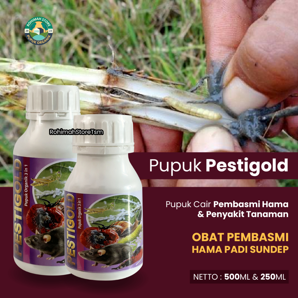 Jual TERBARU Obat Hama Ulat Padi Sundep Beluk PESTIGOLD - Obat Hama ...