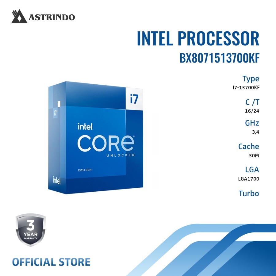 Jual Intel Processor Core i7-13700KF 30M Cache, up to 5.40 GHz Box LGA ...