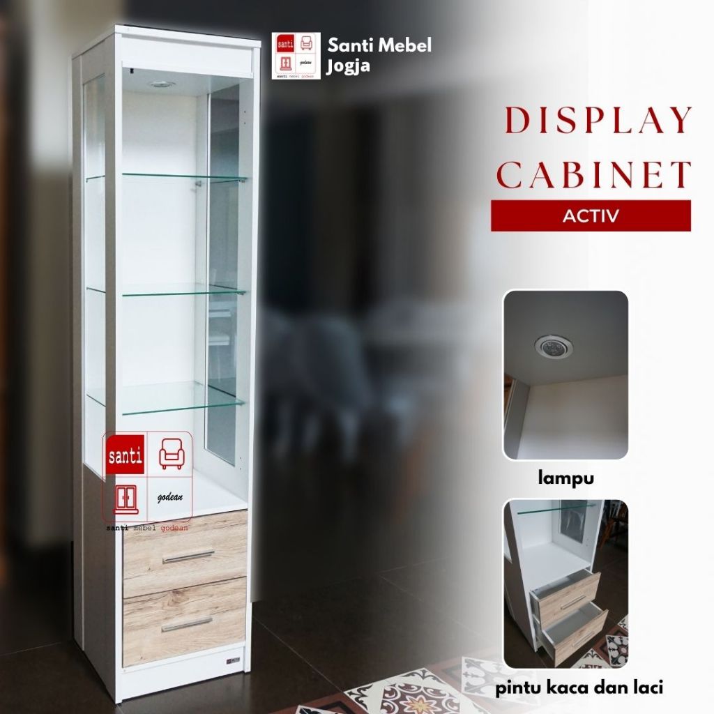 Jual lemari hias / lemari tas / lemari display Activ | Shopee Indonesia