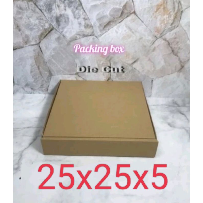 Jual kardus uk,25x25x5 cm box/karton die cut untuk packing dll | Shopee ...