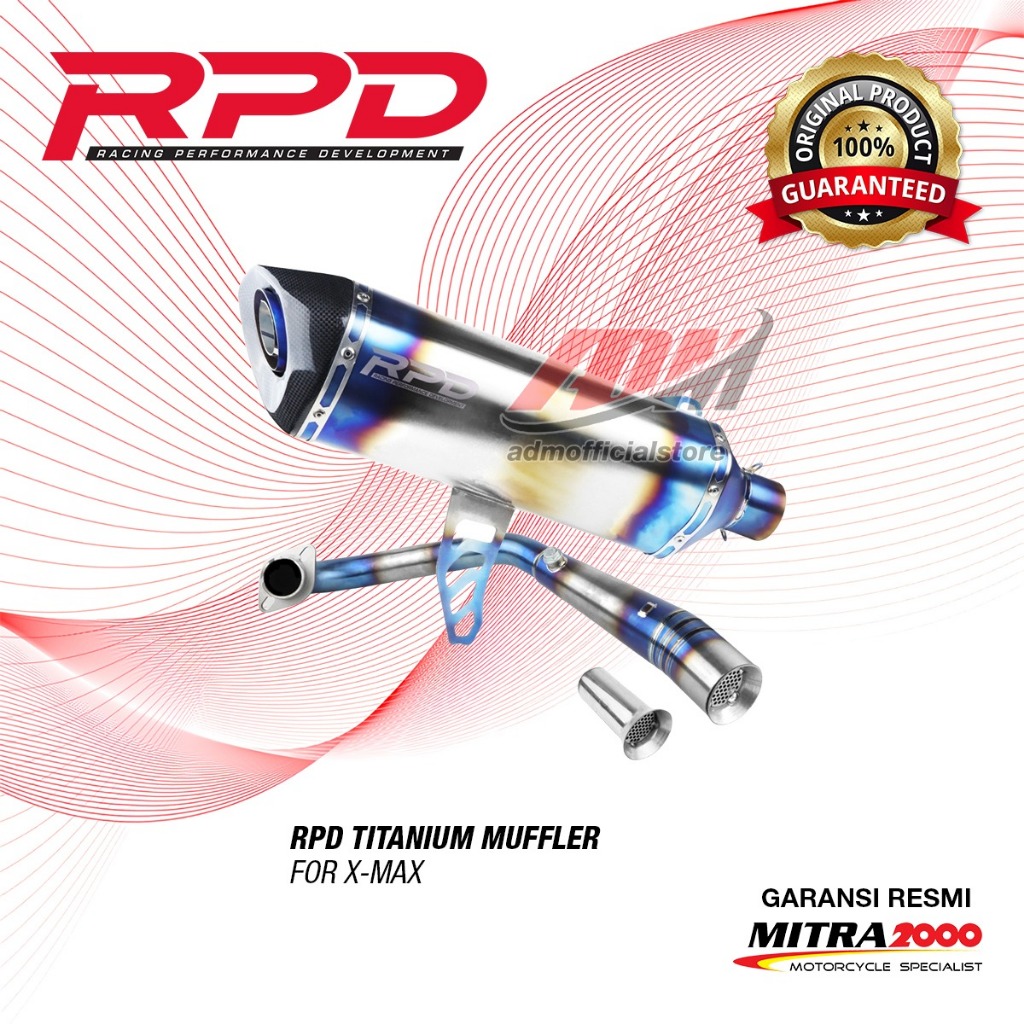 Jual Knalpot RPD Titanium Carbon Muffler For X-Max / X-Max Connected ...