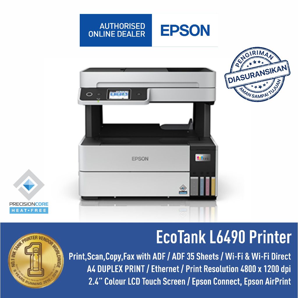 Jual Epson L6490 L-6490 L 6490 Wi-Fi Duplex All-in-One Ink Tank Printer ...