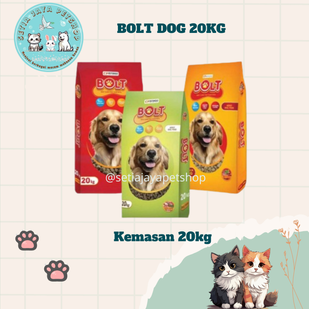 Jual makanan anjing - Bolt Dog 20kg All Varian (instan) | Shopee Indonesia