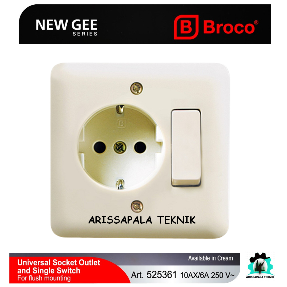Jual BROCO Stop Kontak Arde + Saklar Broco Saklar Engkel Plus Stop ...