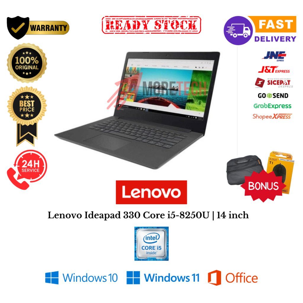 Jual Laptop Lenovo Ideapad 330 Intel Core i5-8250U | RAM 4GB HDD 1TB | 14 inch | Shopee Indonesia