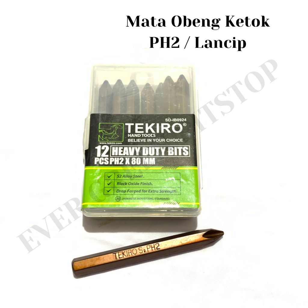 Jual TEKIRO Mata Obeng Ketok PH2 / PH3 Lancip Tumpul Mata Obeng Gedor ...