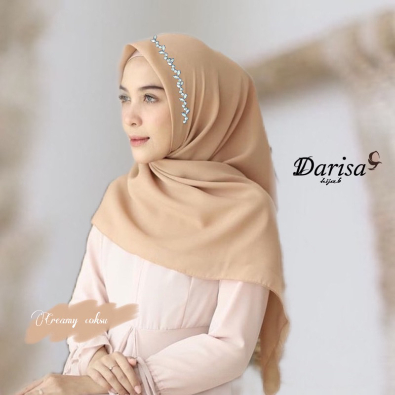Jual BANDO DAUN HIJAB SEGIEMPAT VOAL SWAROVSKI BANDO BEADS BAHAN PARIS ...