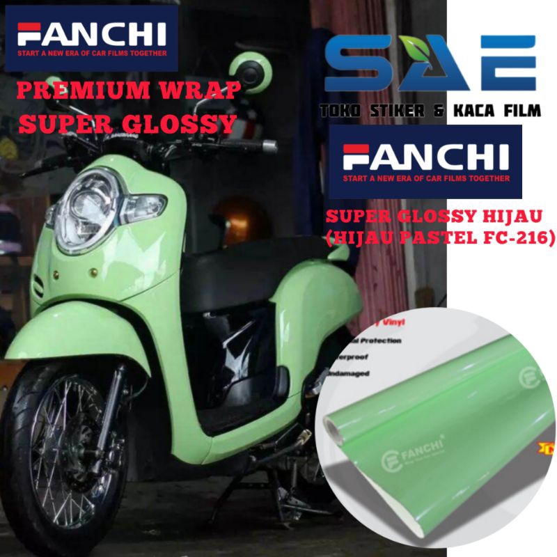 Jual Sticker Skotlet Fanchi Super Glossy Hijau Pastel Light lime Green ...