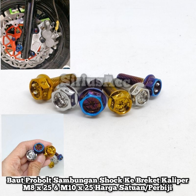 Jual Baut Probolt Sambungan Breket Kaliper Ke Bottom Shock Baut Breket Kaliper Universal ...