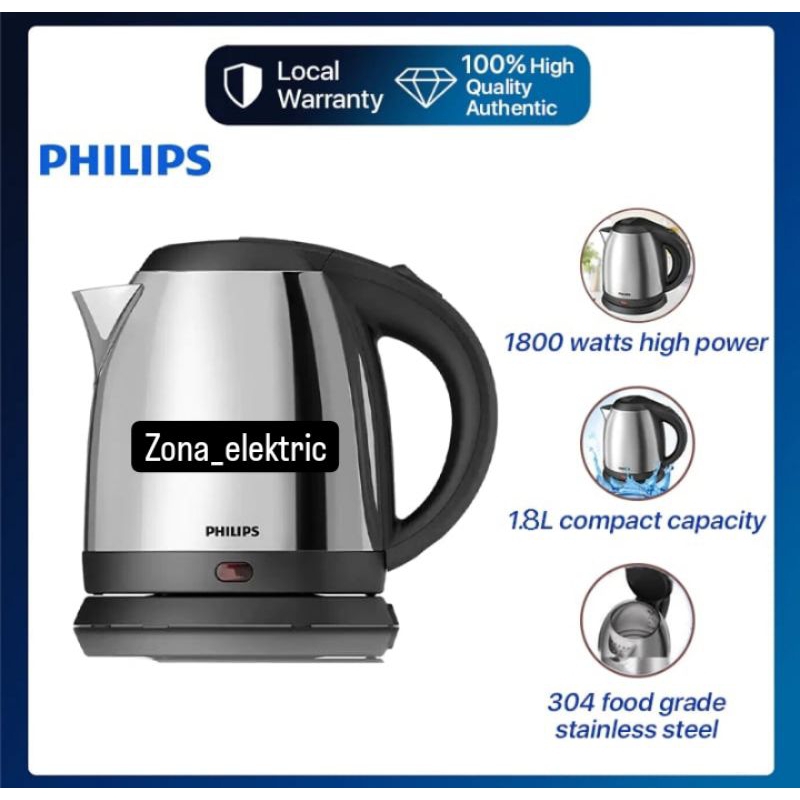Jual Kettle Listrik Philips Teko Listrik Pemanas Air Philips 1500 Watt ...
