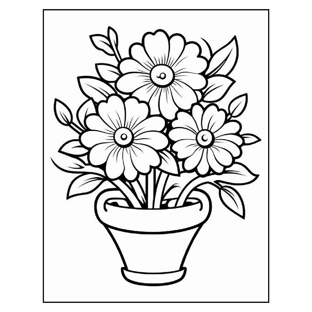 Jual LEMBAR SKETSA MEWARNAI BUNGA / MAINAN EDUKSI MENGASAH KREATIVITAS ...