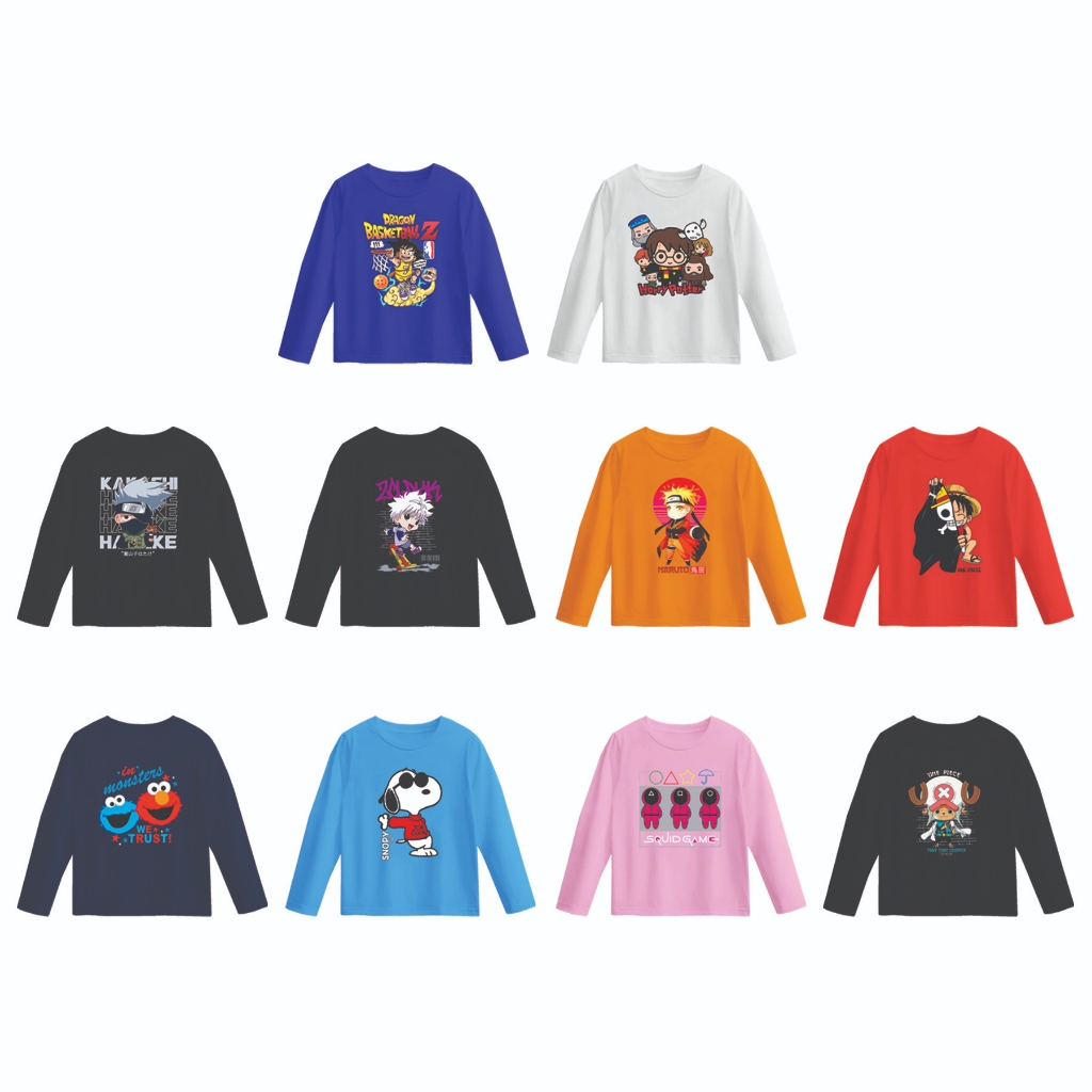 Jual Kaos Anak Lengan Panjang / Baju Distro Anak Laki laki & Perempuan ...