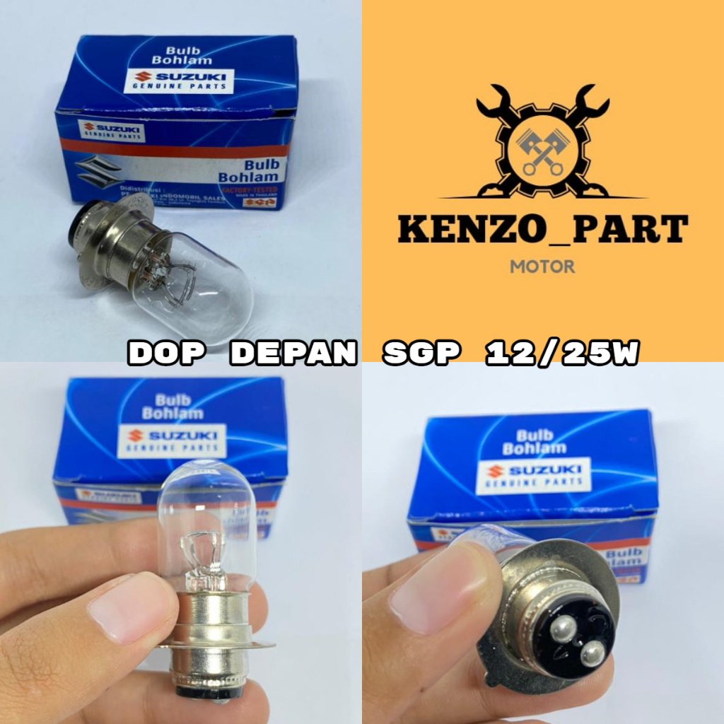 Jual DOP LAMPU DEPAN 12V 25W SGP// BOHLAM LAMPU DEPAN 12V/25W SPG ...