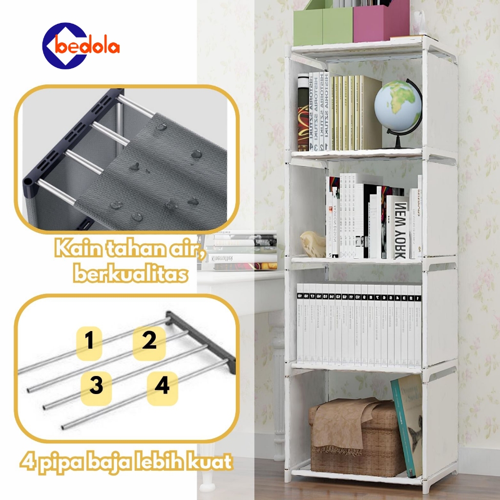 Jual Rak susun serbaguna rak buku portable lemari buku multifunsi ...